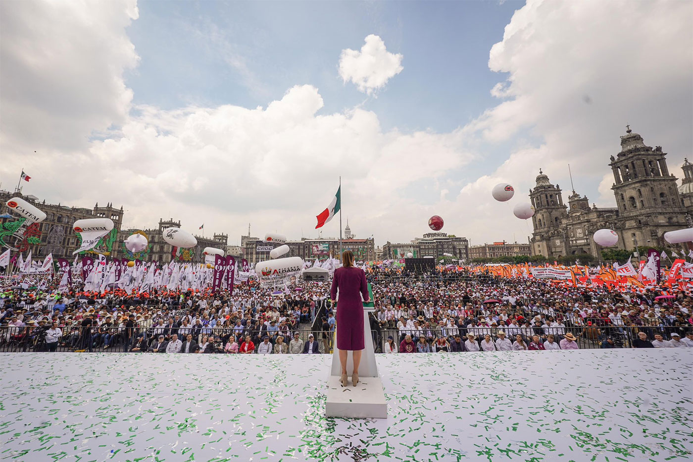 President Sheinbaum's First Year Address in Mexico City's Zócalo ...
